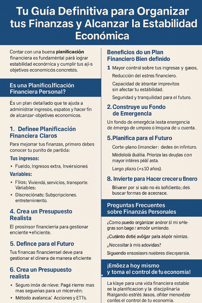 Tu Guía Definitiva para Organizar tus Finanzas personales - Diario Global. Noticias y actualidad